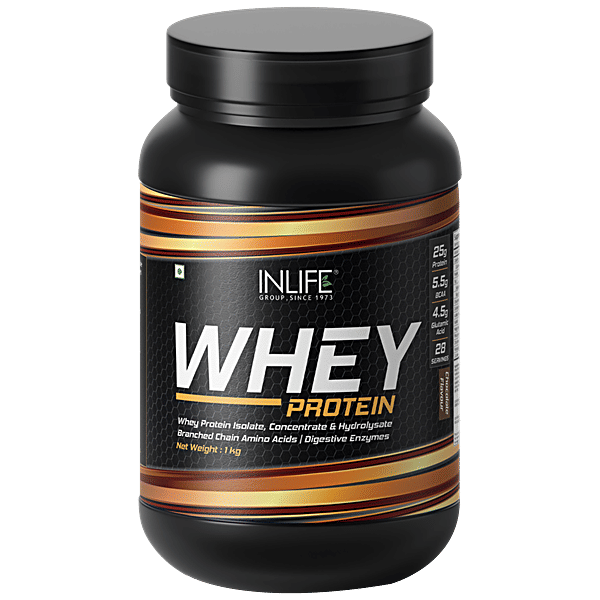 Buy INLIFE Whey Protein Powder - Chocolate, With Isolate Concentrate ...