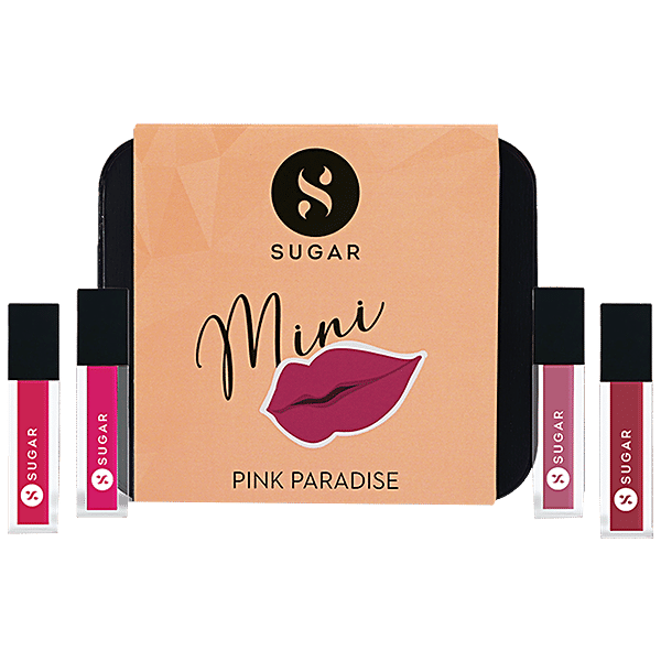 Buy Sugar Cosmetics Pink Paradise Mini Lipstick Set Online at Best ...
