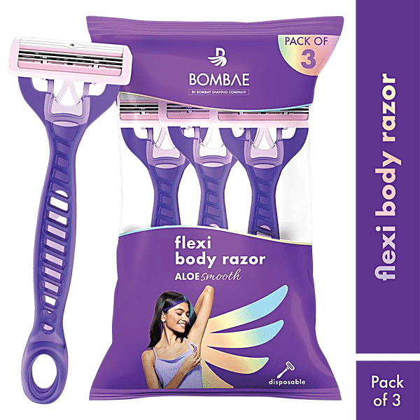 Buy Bombae Flexi Disposable Body Razor - For Women, Aloe Smooth Online ...