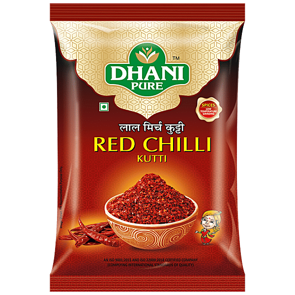 Buy Dhani Pure Red Chilli/Lal Mirch Kutti - 100% Natural, No Artificial ...