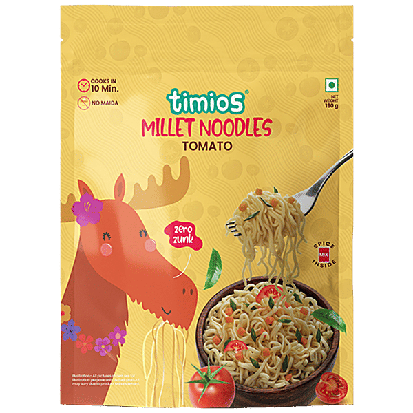Buy Timios Millet Noodles - Tomato Flavour, Non-Fried No-Maida Online ...