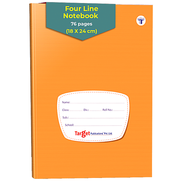 Buy Target Publications Ruled Four Lines Notebook - Red & Blue, Soft ...
