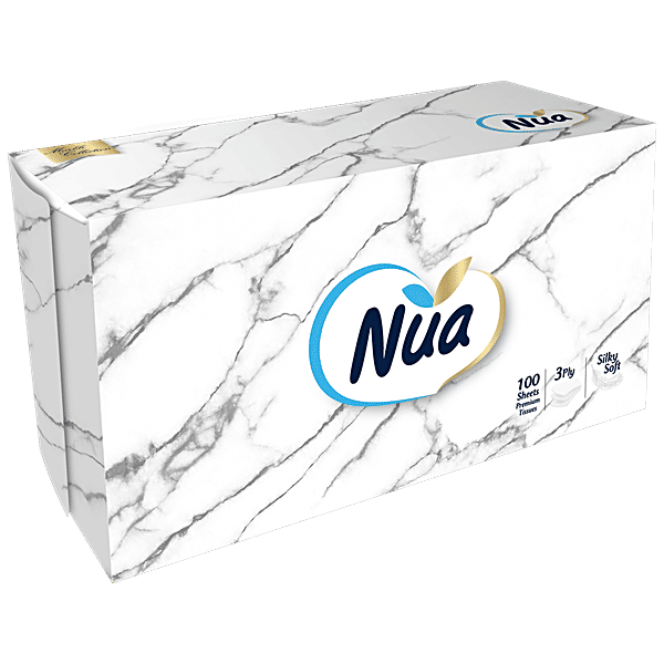 Buy Nua Facial Tissues - 3 Ply, Biodegradable, Gentle On Skin Online at ...