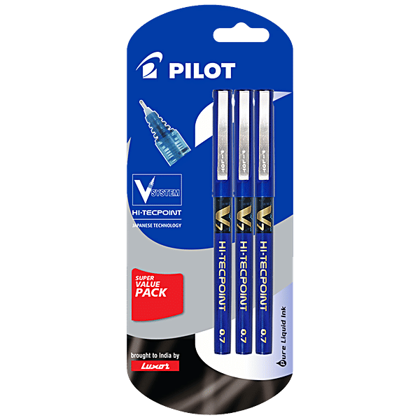 Buy Pilot Ball Pen - Blue, Hi-techpoint Japanese Technology, V7 System ...