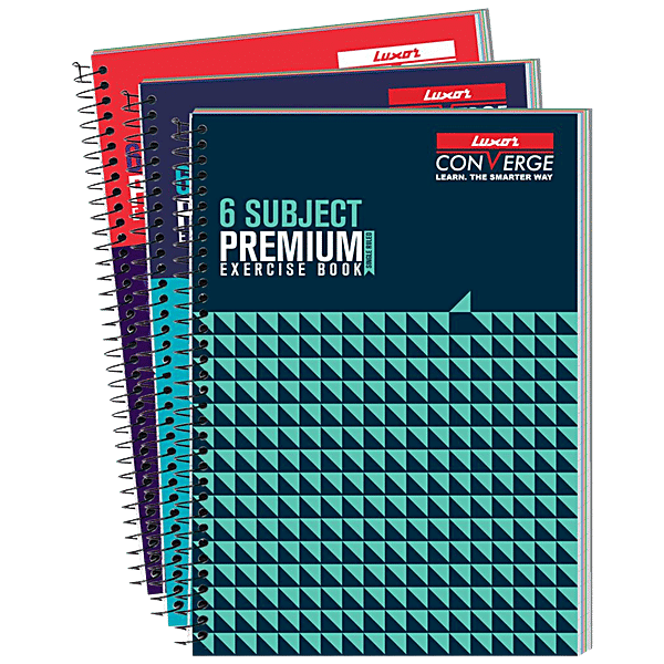 Buy Luxor Premium Exercise Notebook - Ruled, Single Line, Spiral ...