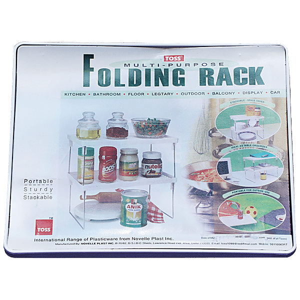 Buy Toss Multipurpose Folding Rack For Kitchen & Balcony - Portable ...