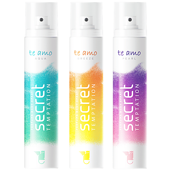 Buy Secret Temptation Te Amo Perfume Body Spray - Aqua, Breeze, Pearl ...