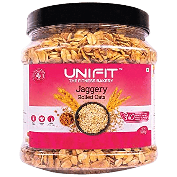 Buy Unifit Jaggery Rolled Oats - High Fiber, Protein Rich, Wholegrain ...