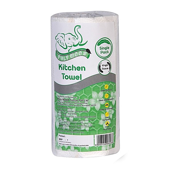 Buy Pulp Wood Kitchen Paper Towel - 2 Ply Online at Best Price of Rs 89 ...