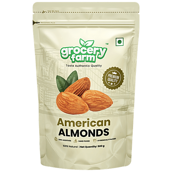 Buy Grocery Farm American Almonds - Premium & Hand Picked, 100% Natural ...