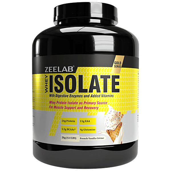 Buy ZEELAB Whey Protein Isolate Powder - For Muscle Support & Recovery ...