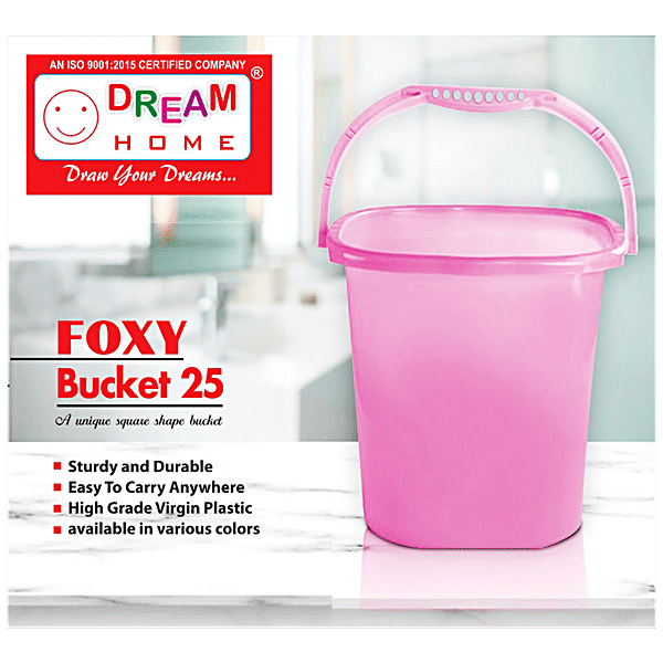 Buy Dream Home Bucket - Plastic, Orange, Plain, Sturdy Online at Best ...
