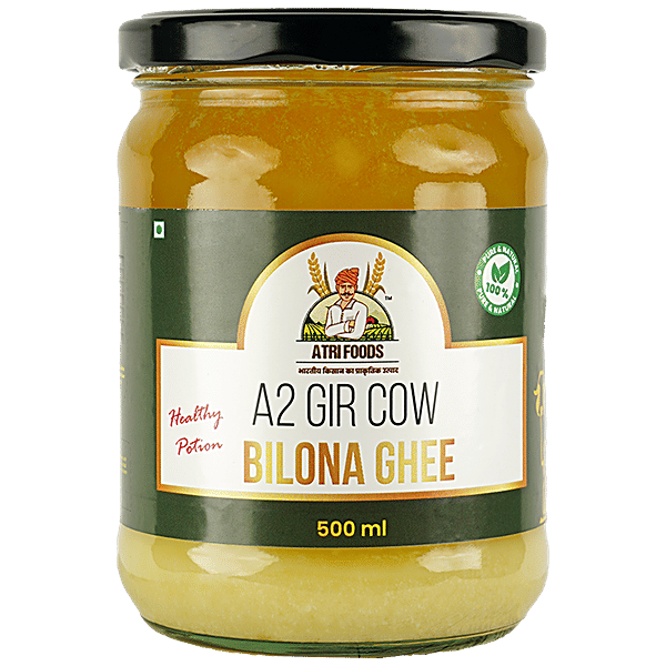 Buy Atri Foods A2 Gir Cow Bilona Ghee Online at Best Price of Rs 907.95 ...