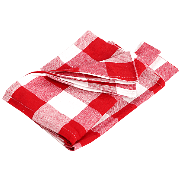 Buy Brodees Cotton Kitchen Towel - Red, Checked, Easy Wash, 45 x 70 Cm ...