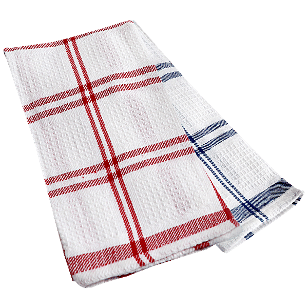 Buy Brodees Cotton Kitchen Towel - Red & Blue, Big Checked, 40 x 60 Cm ...