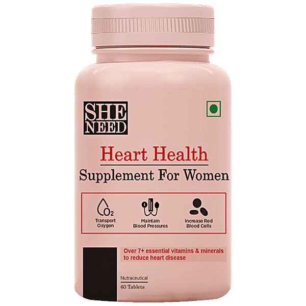 Buy SheNeed Women’s Heart Health Tablets - Balances Cholesterol Levels ...