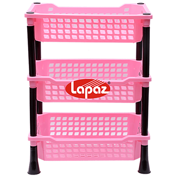 Buy Lapaz Rack Stack Kitchen Stand - 3 Tier, Pink, Multipurpose Use ...
