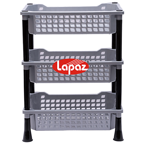 Buy Lapaz Rack Stack Kitchen Stand - 3 Tier, Grey, Multipurpose Use ...