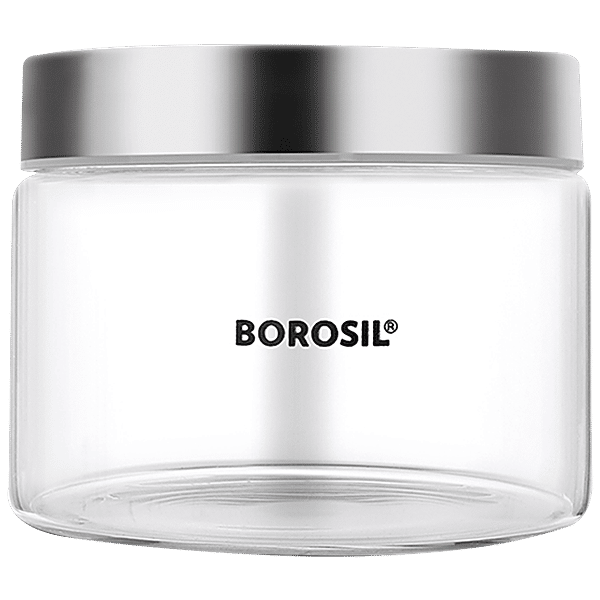 Buy Borosil Endura Glass Jar/Airtight Storage Container - Round, For ...