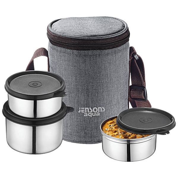 Buy Jensons Aqua Trio Lunch Box With Bag - Leakproof, Air Tight, Light ...