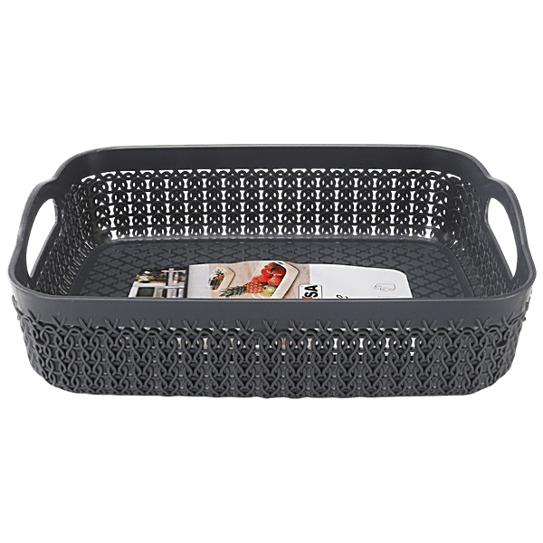 Buy Nayasa Rope Basket Rectangle Small Basket For Fruits & Vegetables ...