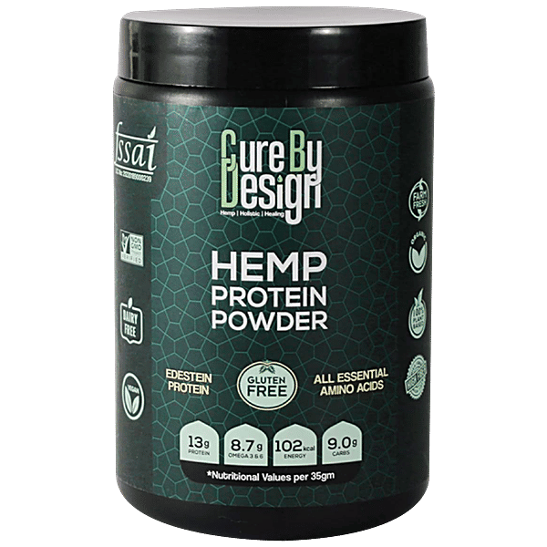 Buy Cure By Design Hemp Protein Powder - Dairy Free, Build & Repair ...