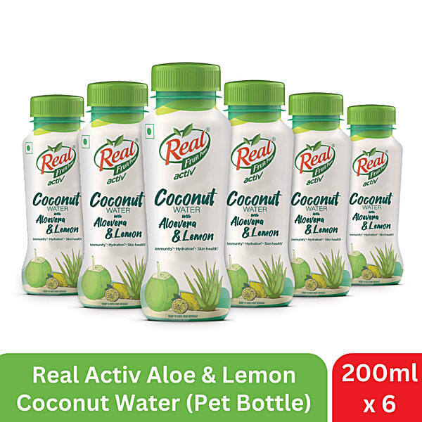 Buy Real Activ Coconut Water/Nariyal Pani - With Aloe Vera & Lemon ...