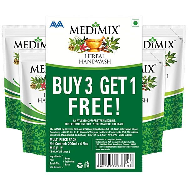 Buy Medimix Herbal Handwash - For Soft & Supple Skin, Protects From ...