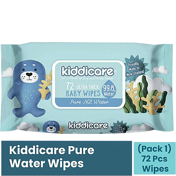 Buy Kiddicare Pure Water Baby Wipes - Ultra Thick, Soft, Paraben Free ...