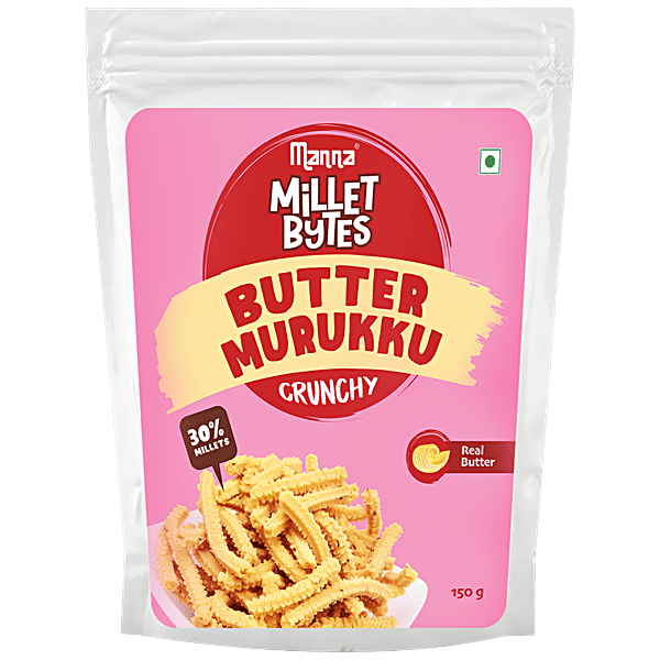 Buy Manna Millet Bytes Butter Murukku - With Real Butter, Crunchy ...