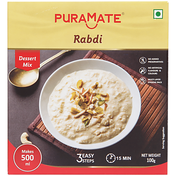 Buy Puramate Rabdi Dessert Mix - Makes in 3 Easy Steps, No ...