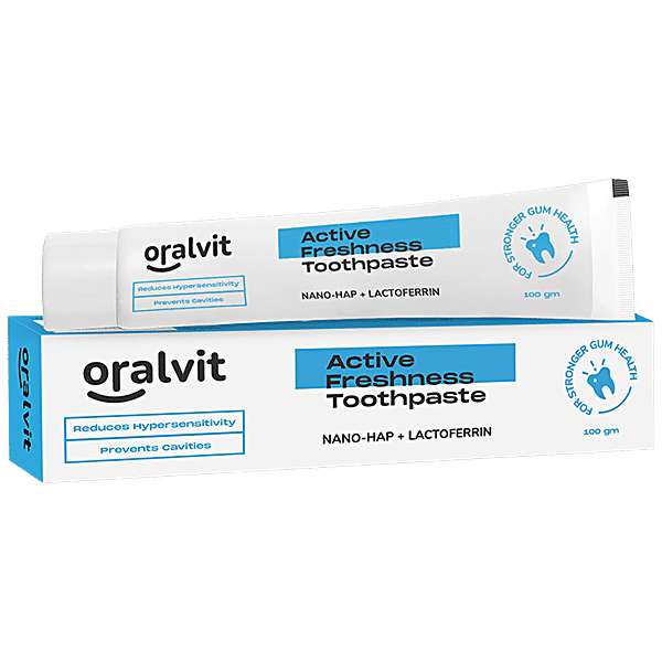 Buy Oralvit Active Freshness Toothpaste With Nano-HAP & Lactoferrin ...