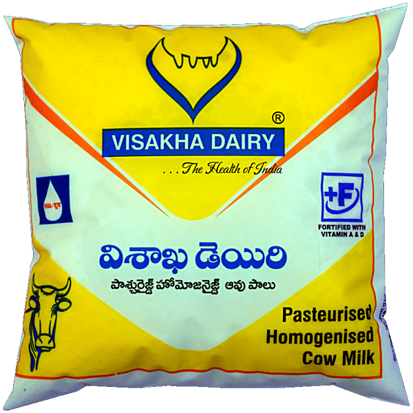Buy Visakha Dairy Cow Milk - Pasteurised, Fortified With Vitamin A & D ...