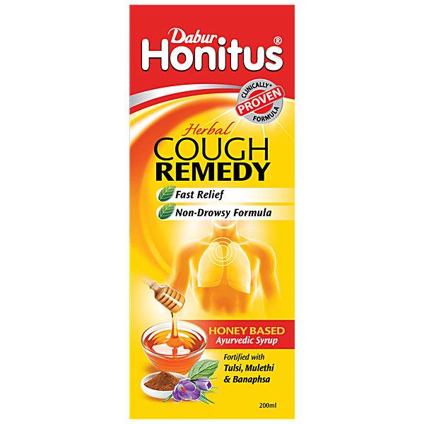 Buy Dabur Honitus Cough Remedy - With Tulsi, Mulethi & Banaphsa, Honey ...