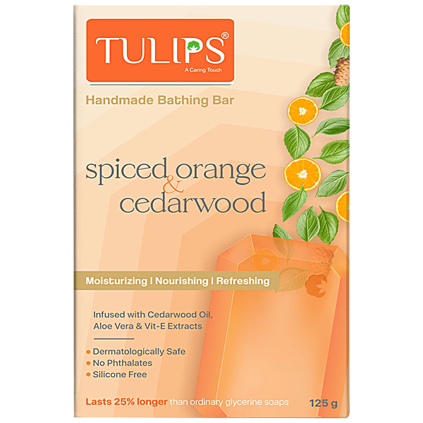 Buy Tulips Handmade Bathing Bar - Spiced Orange & Cedarwood ...