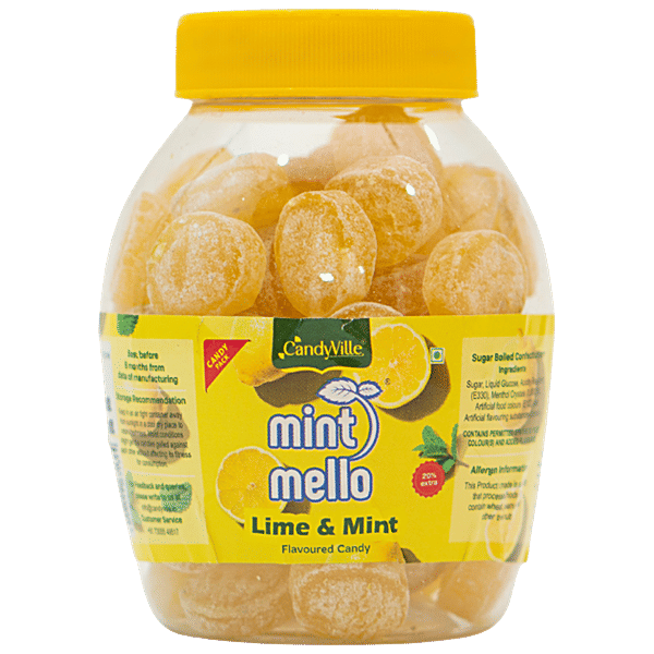 Buy CandyVille Mint Mello Flavoured Candy - Lime & Mint, Refreshing ...