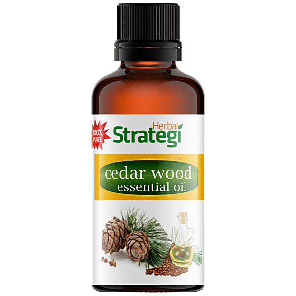Buy Herbal Strategi Cedar Wood Essential Oil - Pure Online at Best ...