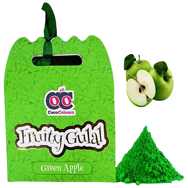 Buy Coco Colours Fruity Holi Color/Gulal - Green Apple, Organic, Non ...