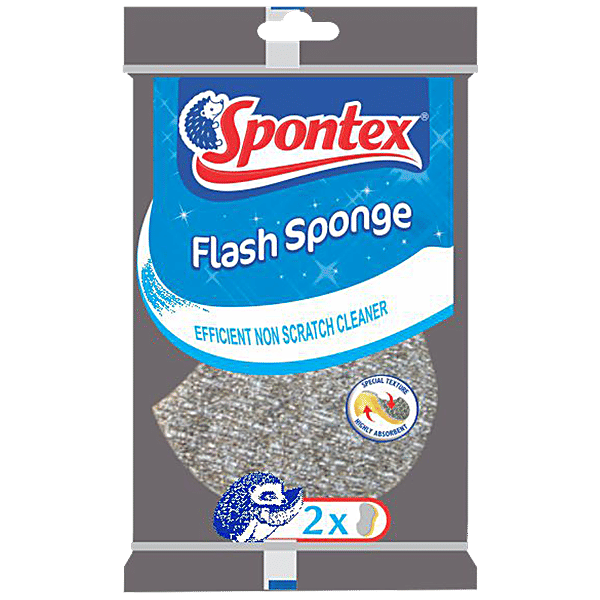 Buy Spontex Flash Sponge - Efficient Non-Scratch Cleaner, Ideal For Non ...