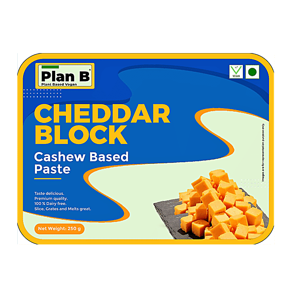 Buy Plan B Vegan Cheddar Cheese Block - Plant Based, Meltable ...