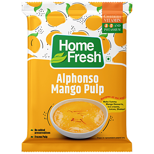 Buy Home Fresh Alphonso Mango Pulp - Natural/ Unsweetened Online at ...