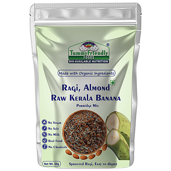 Buy TummyFriendly Foods Ragi, Almond & Raw Kerala Banana Porridge Mix ...