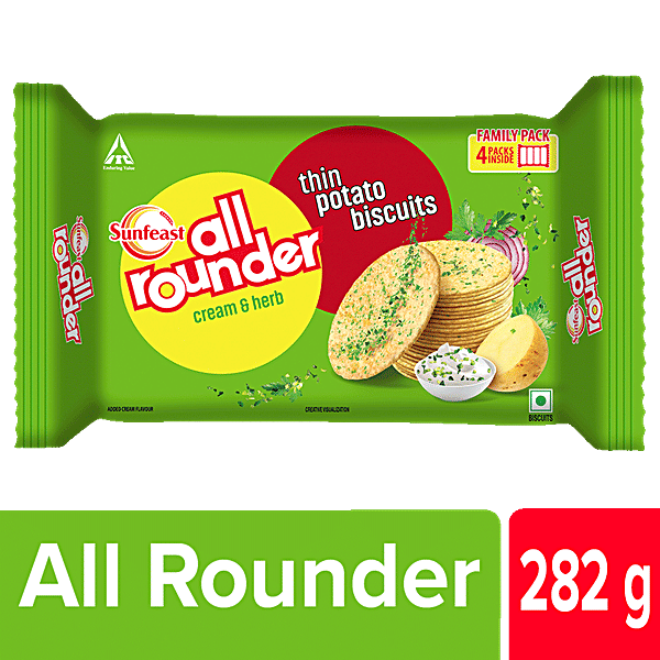 Buy Sunfeast All Rounder Thin Potato Biscuits - Cream & Herb Online at ...