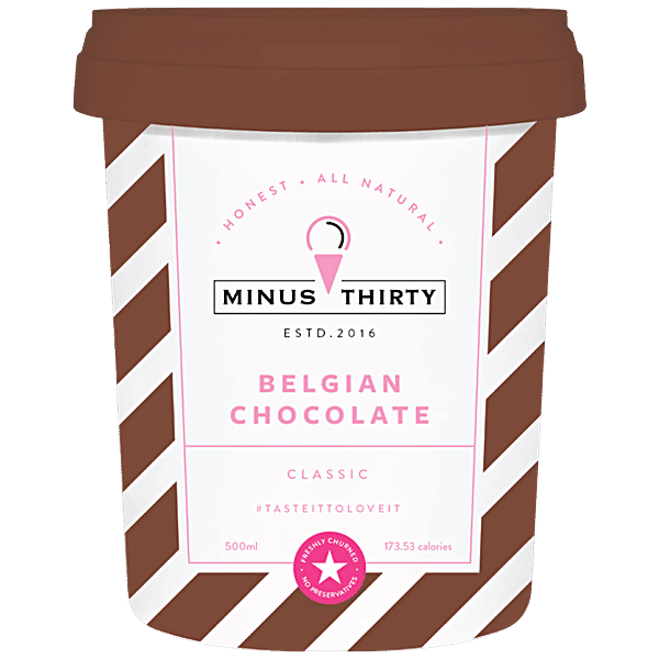 Buy Minus 30 Classic Belgian Chocolate Ice Cream Online at Best Price ...