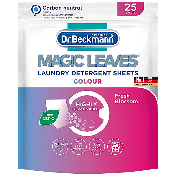 Buy Dr. Beckmann Magic Leaves Laundry Detergent Sheets - Colour, Fresh ...
