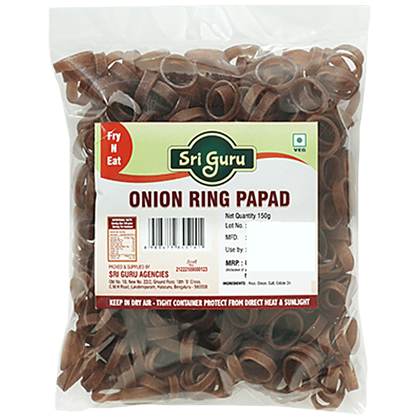 Buy Sri Guru Onion Ring Papad - Fry & Eat Online at Best Price of Rs 41 ...