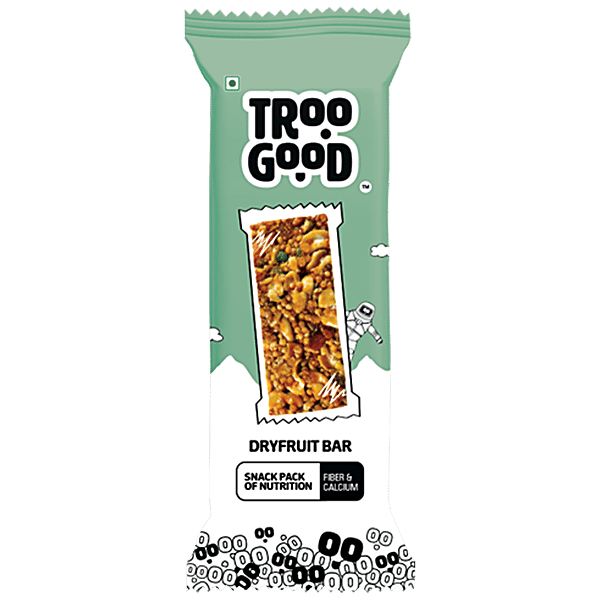 Buy TROO GOOD Dryfruit Bar - Nutritious, Fibre, & Calcium Rich Online ...
