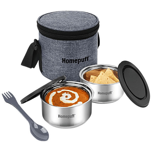 Buy Home Puff Stainless Steel Insulated Lunch Box For School & Office ...