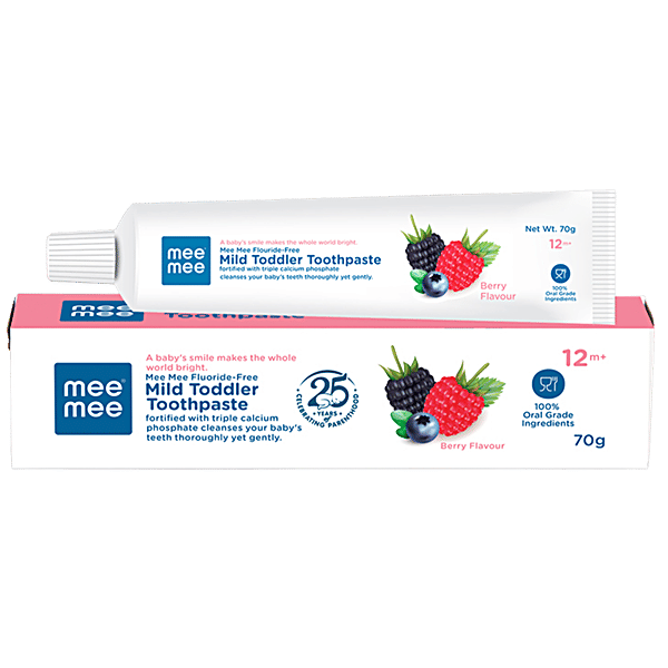 Buy Mee Mee Mild Toddler Toothpaste - Berry Flavour, Fluoride-Free ...