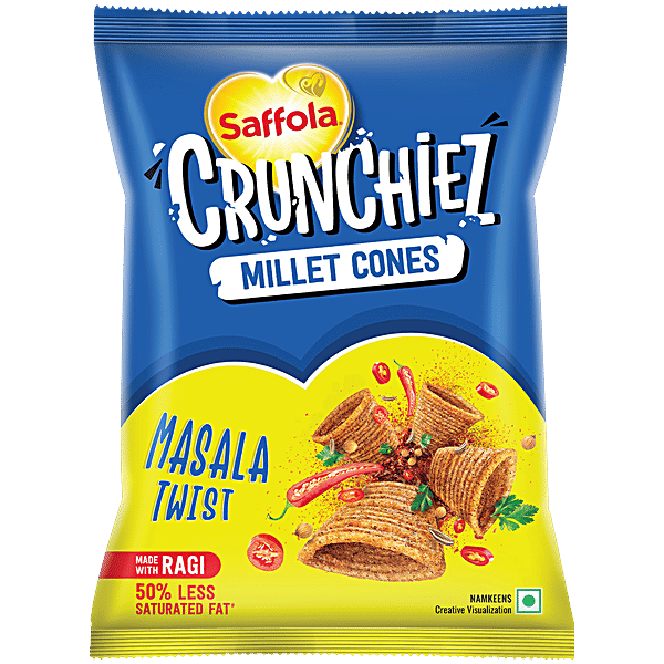Buy Saffola Crunchiez Millet Cones - Masala Twist Online at Best Price ...
